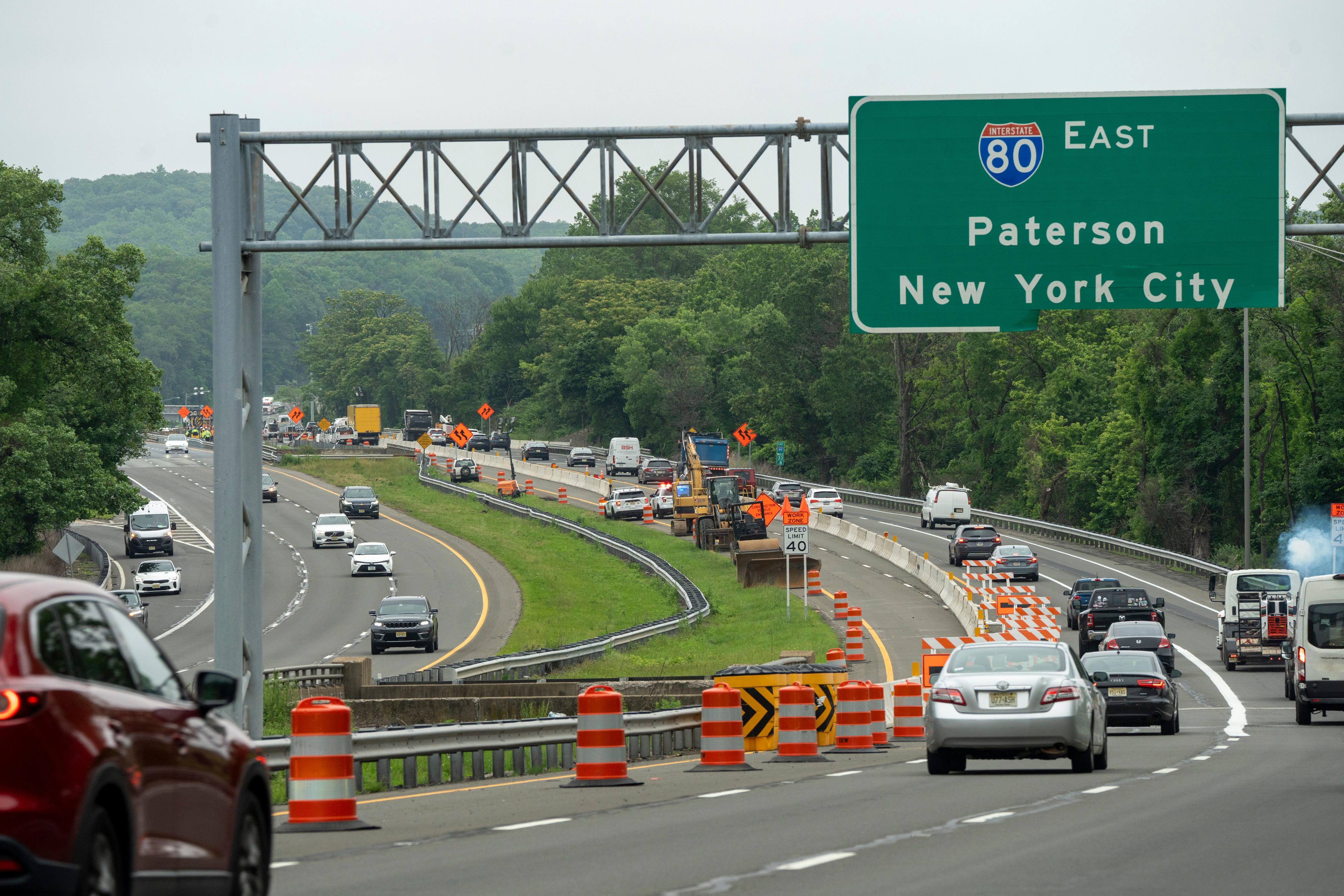 Route 80 sinkholes repaired, highway set to fully reopen Saturday, Gov ...