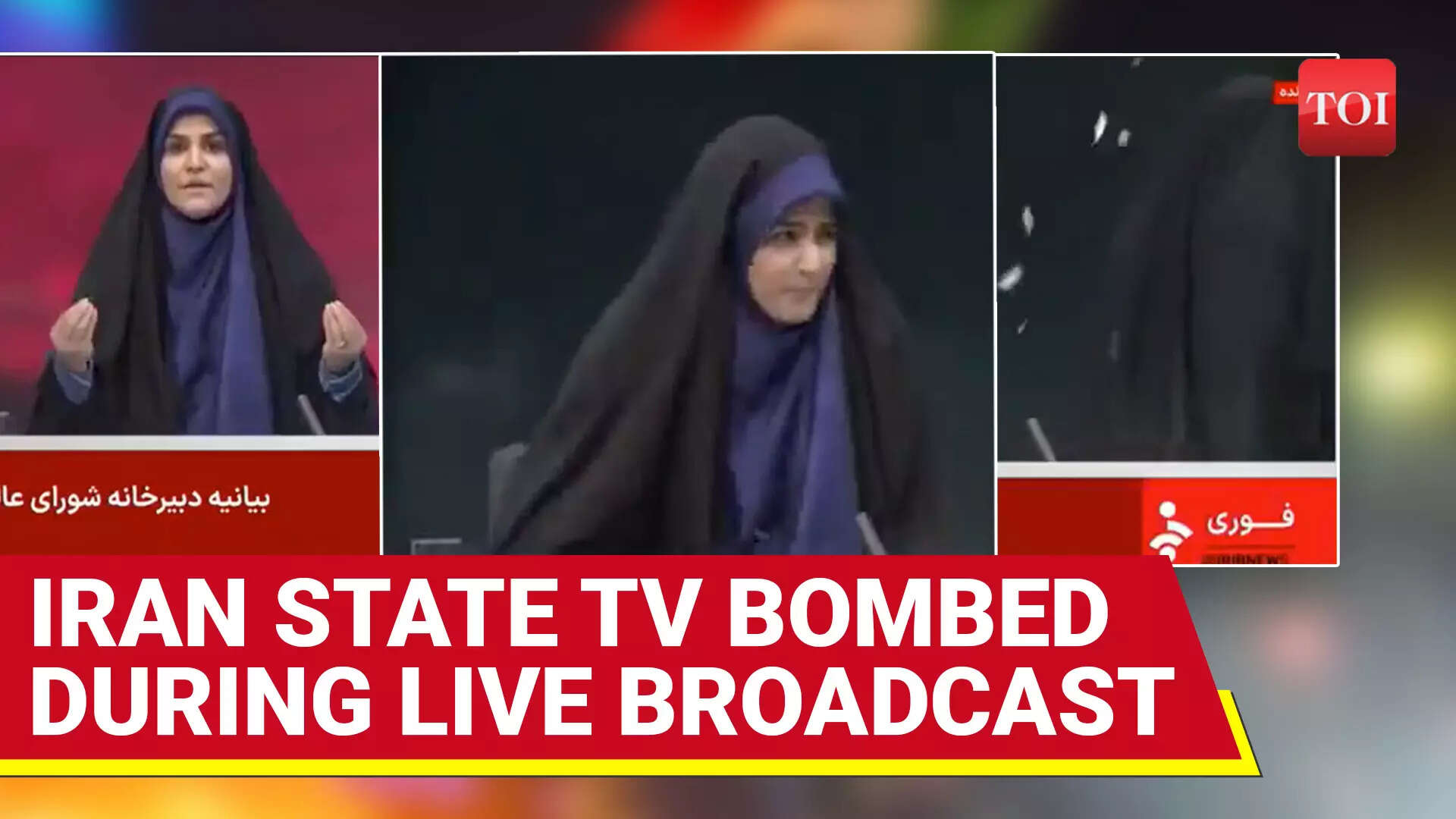 Video: Iran State TV Bombarded During Live Broadcast; Anchor Screams ...