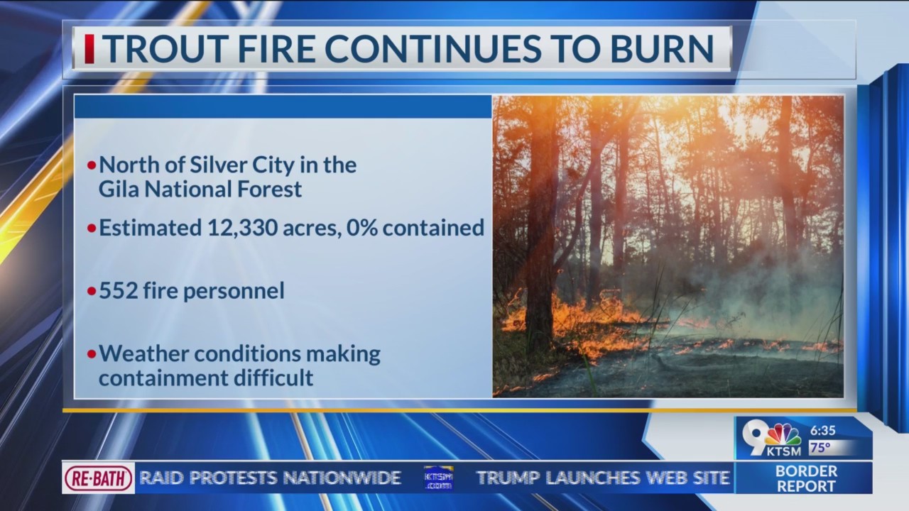 Trout Fire continues to burn