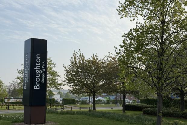 Traffic heavy at Broughton Shopping Park following crash near roundabout