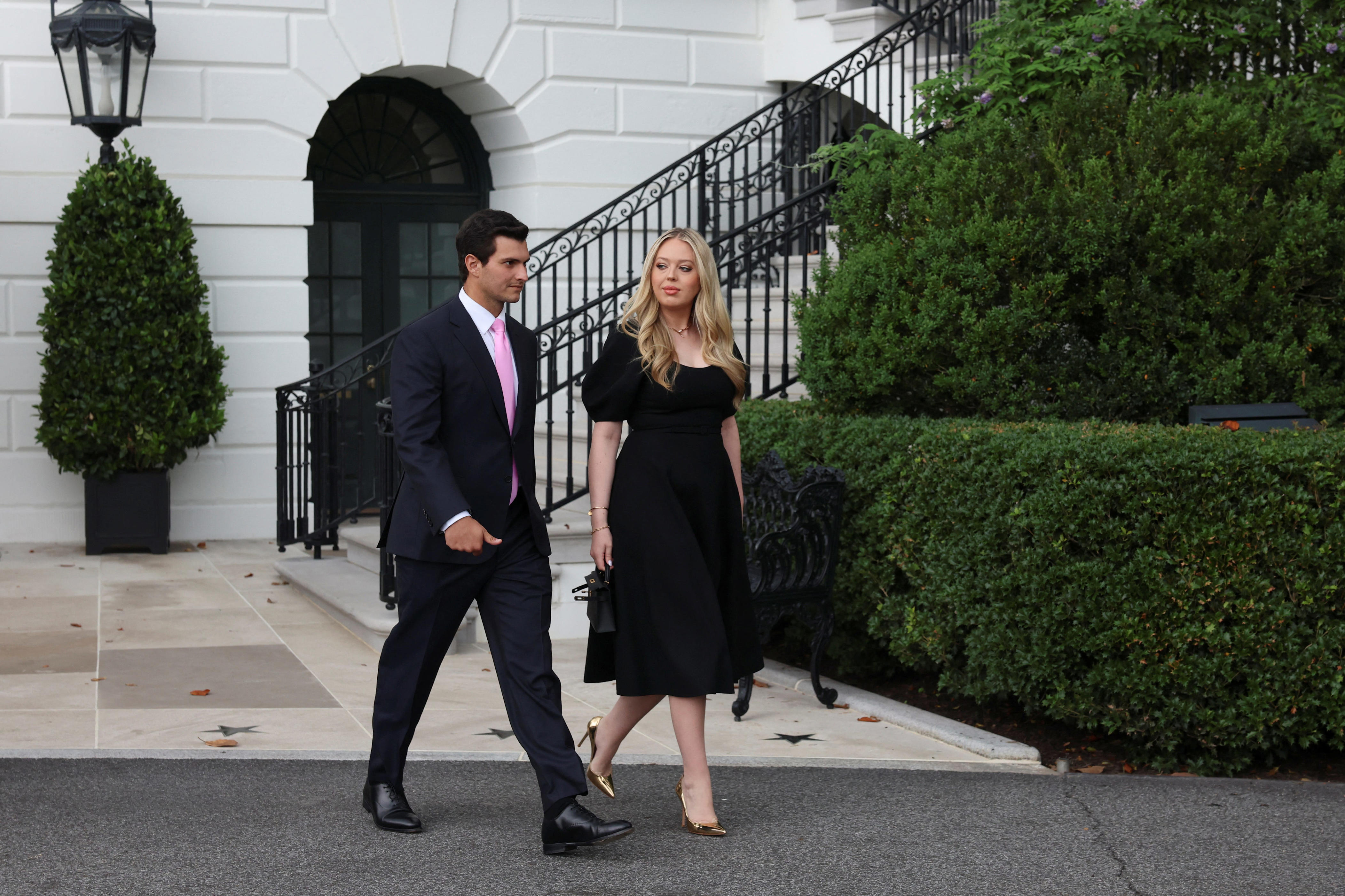 Newest addition to President Trump's family makes public debut