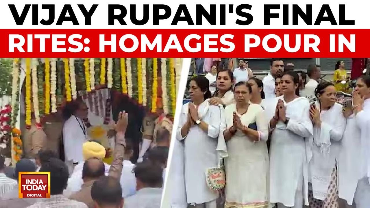 Vijay Rupani's final journey: BJP leaders pay last respects