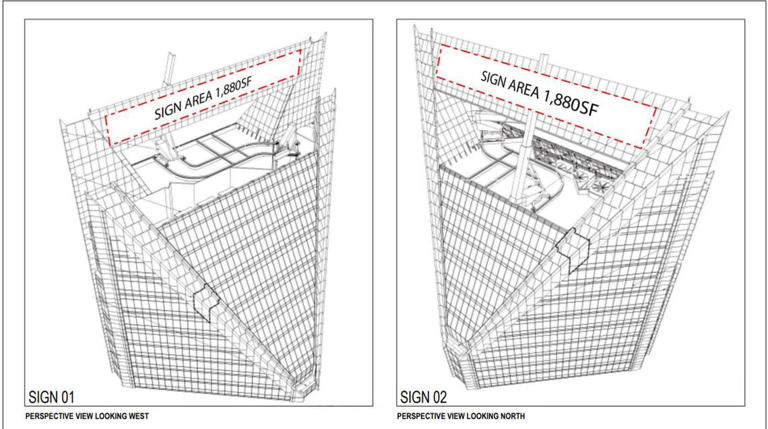 Wells Fargo secures name in Charlotte skyline with sign installation