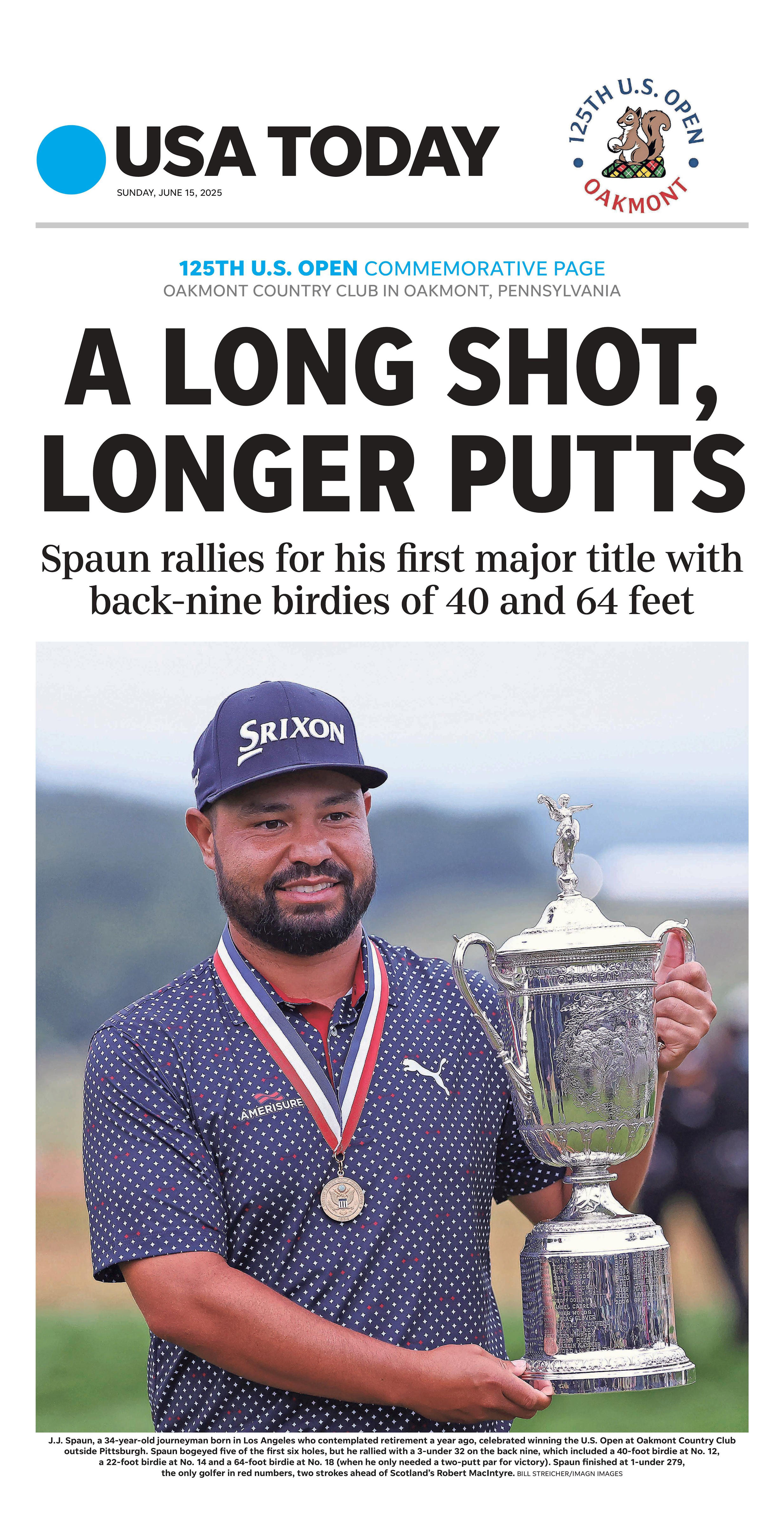 Celebrate J.J. Spaun's dramatic, improbable U.S. Open win with ...