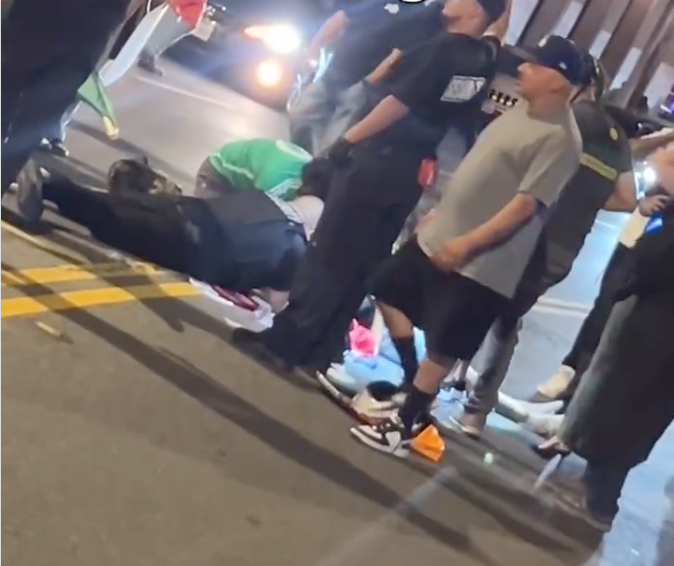 Motorist plows through Riverside protest, seriously injures woman