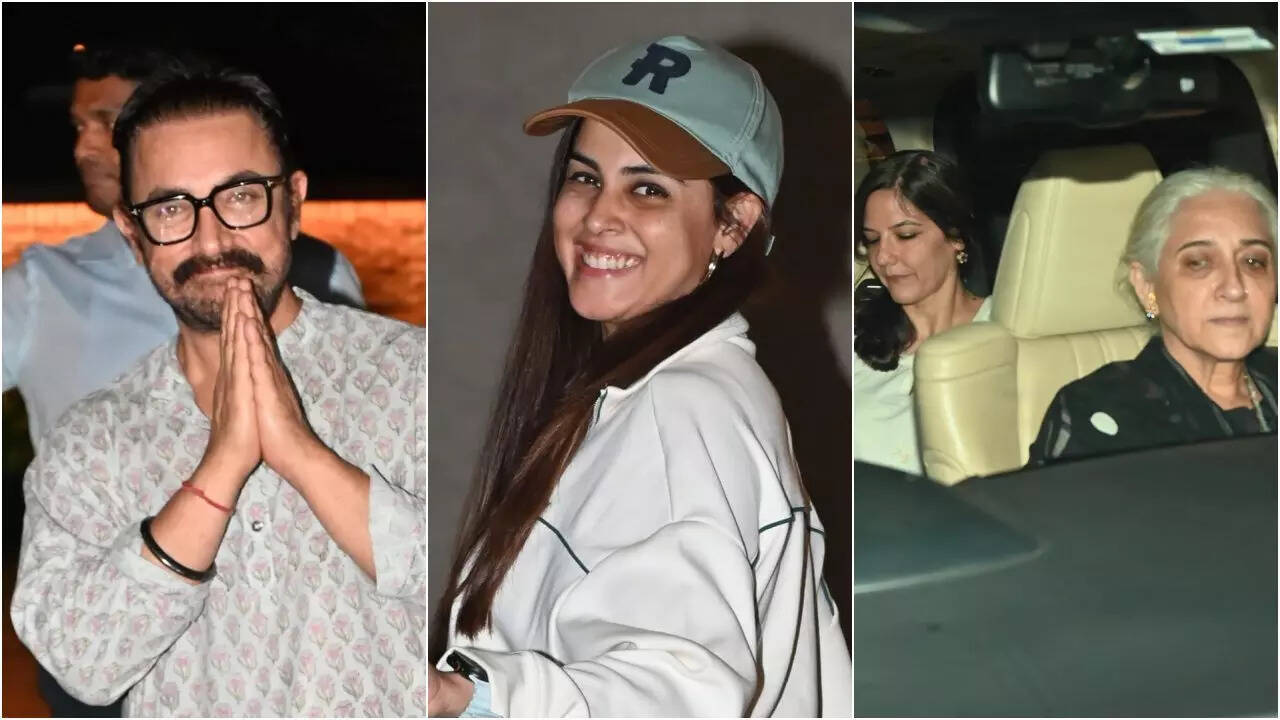 Aamir Khan arrives with girlfriend Gauri Spratt for Sitaare Zameen Par ...