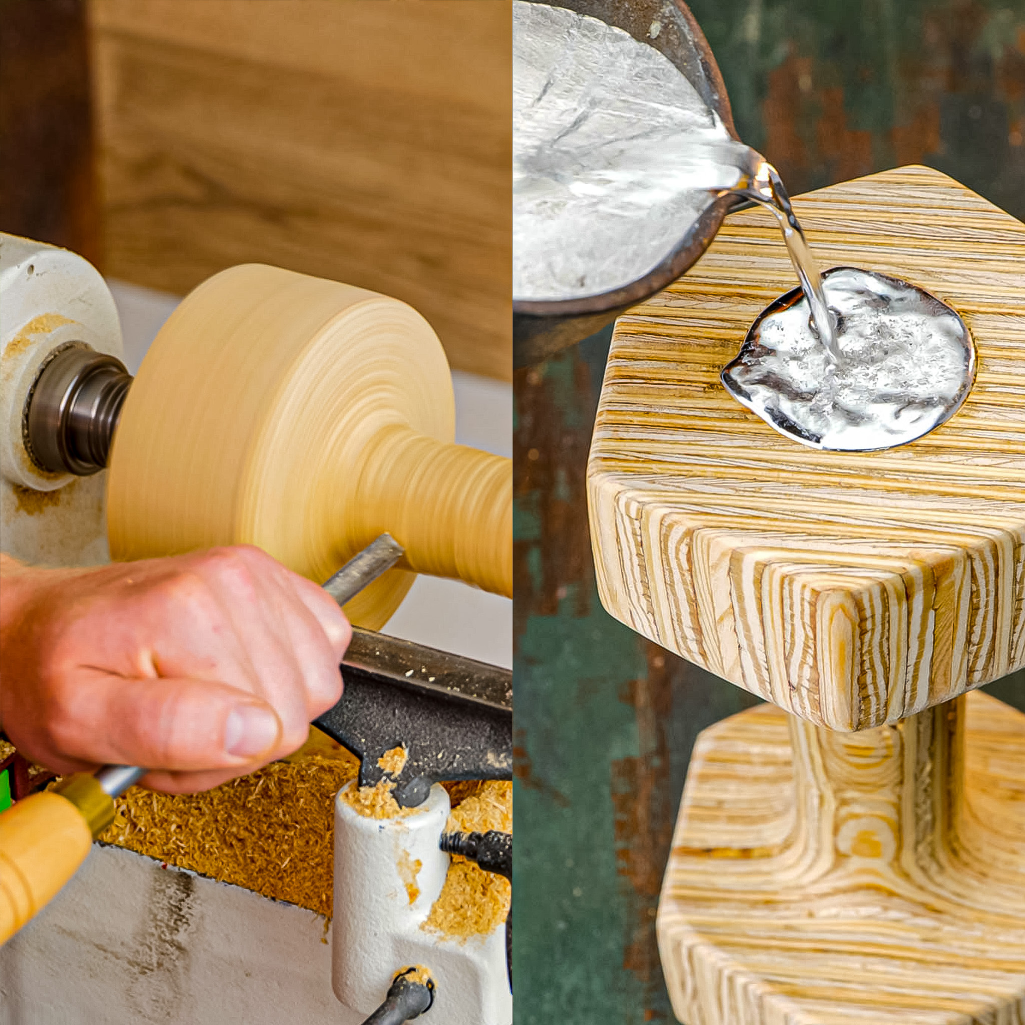 He took a wooden log and created a dumbbell weight!🪵🏋️‍♀️An Incredibly ...