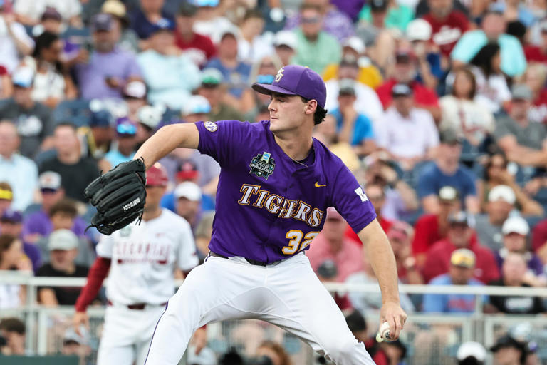 LSU Tigers facing off against UCLA Bruins in CWS on Monday evening