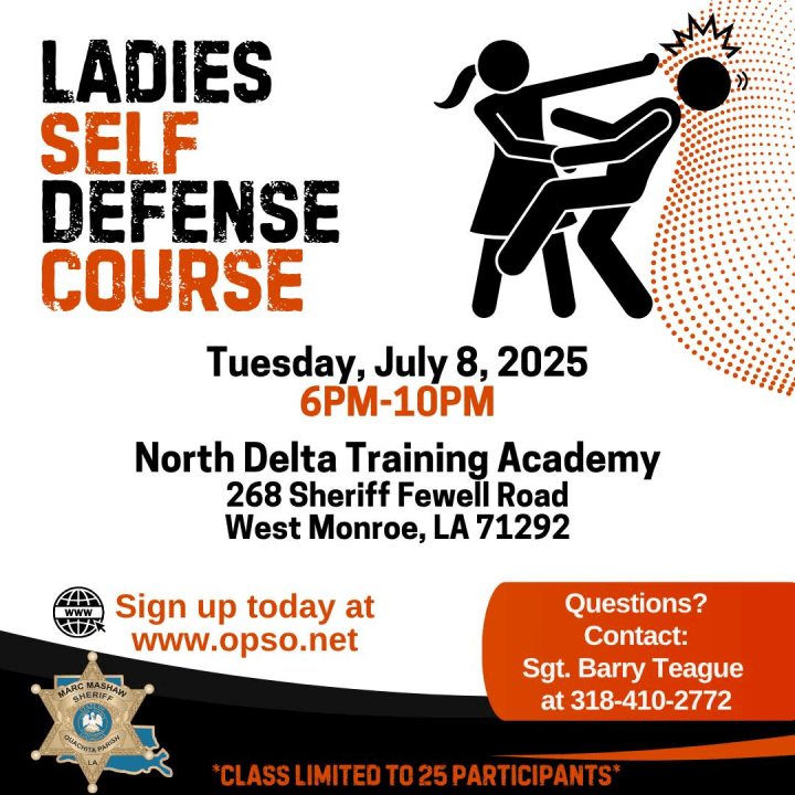 OPSO to offer ladies’ self-defense course on July 8th