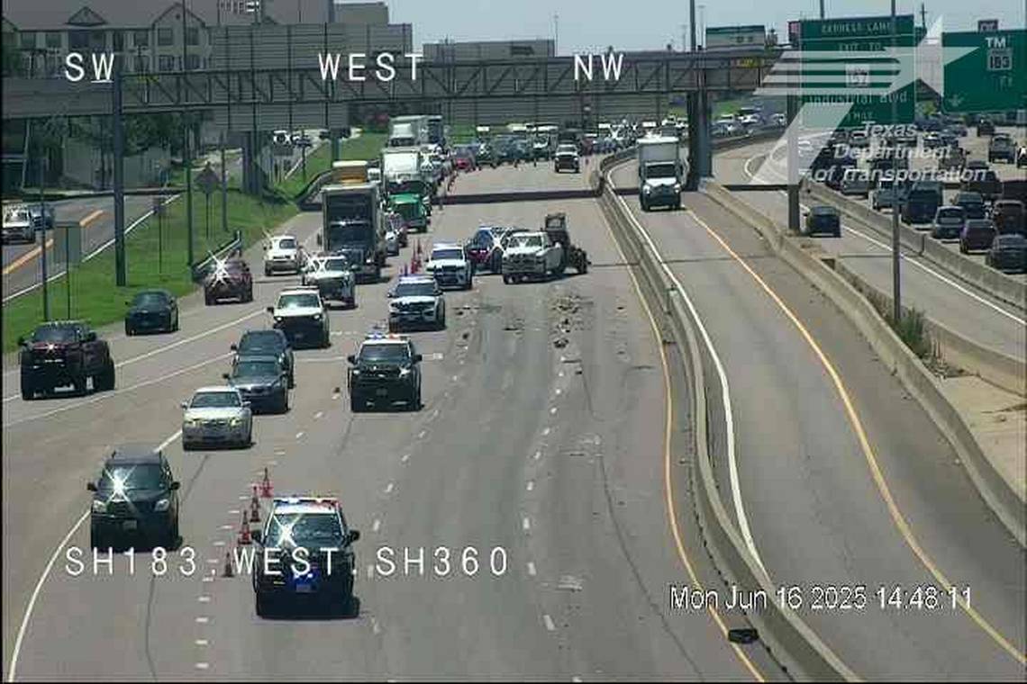Traffic delays after crash on Texas 183 near DFW Airport closes ...