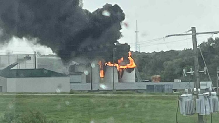 Lightning strike sparks tank fire at Amlon Golden Triangle facility