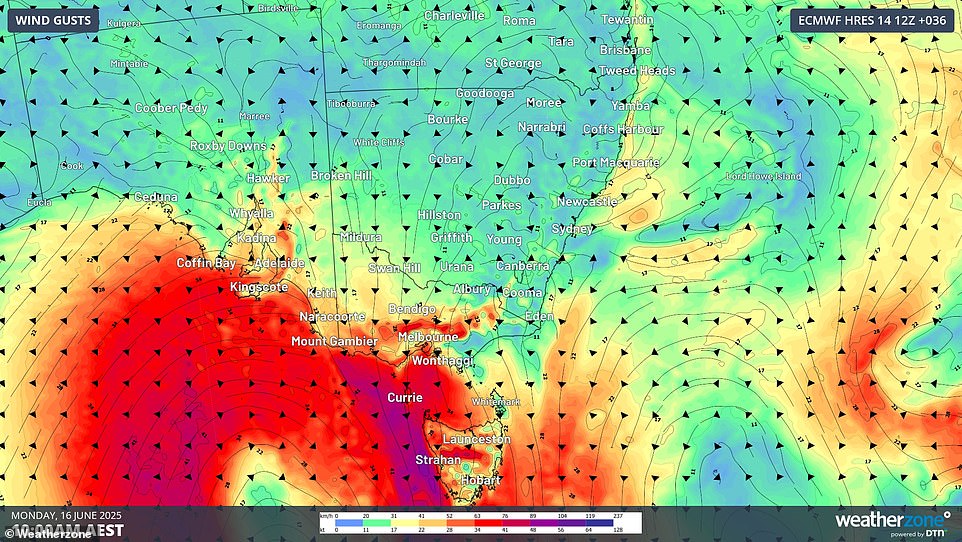 Cold front to sweep across southeast Australia