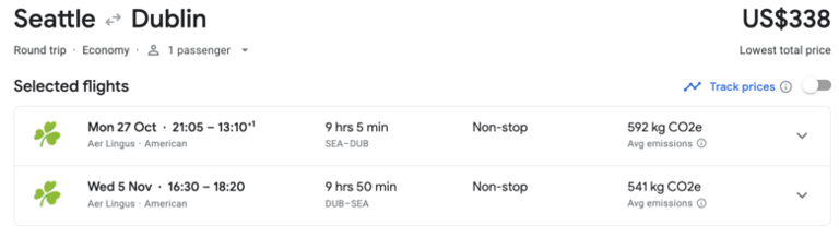 [Deal Alert] West Coast to Dublin From $338 Round-Trip