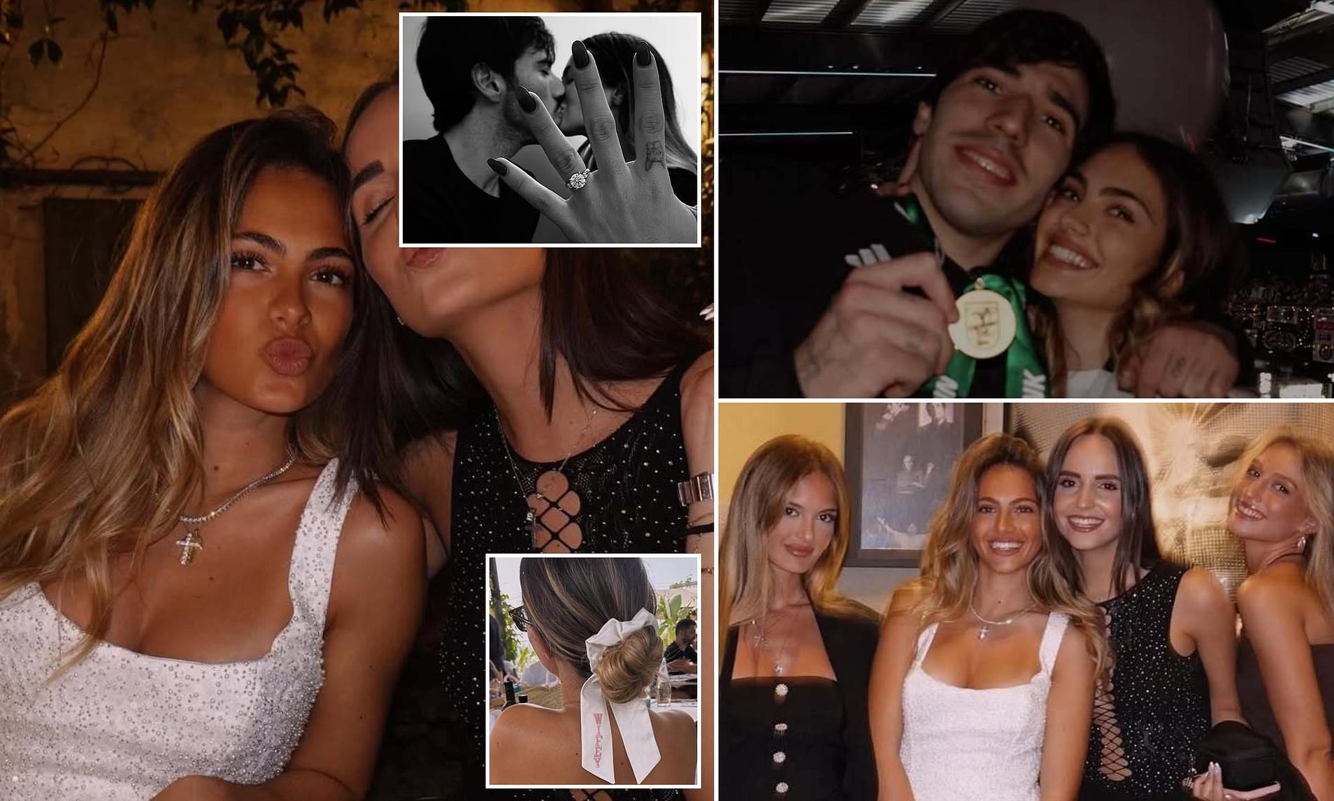 Sandro Tonali's glamorous finacee Juliette Pastore celebrates hen do