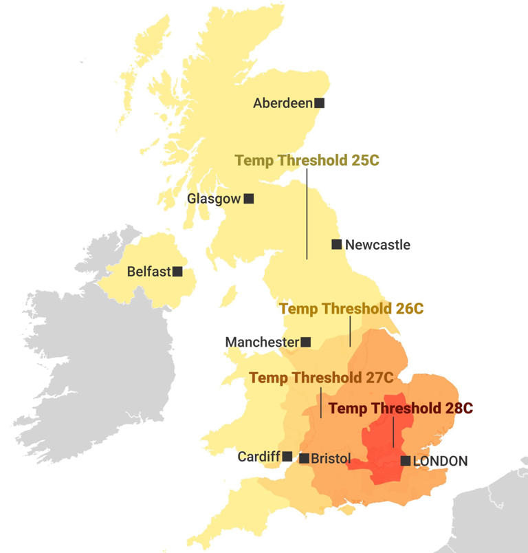 Heatwave Map Reveals UK's Hotspot Thresholds!