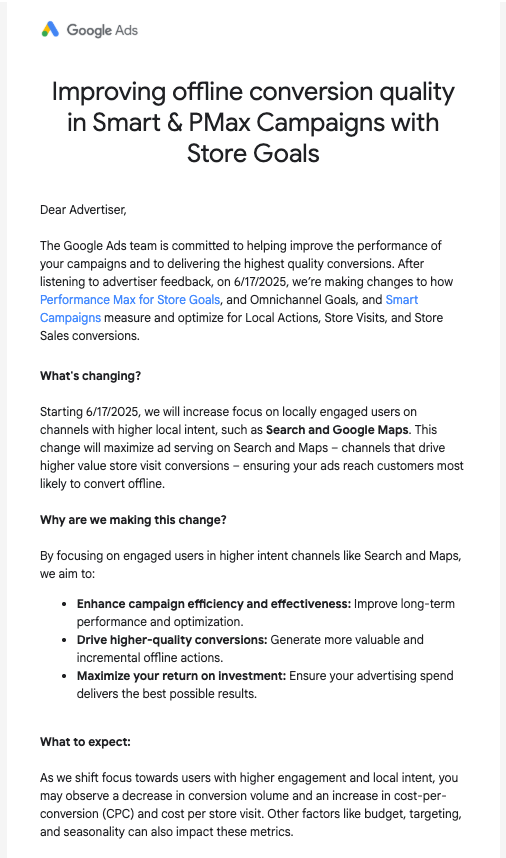 Google PMax, Smart Campaigns to prioritize high-intent offline conversions