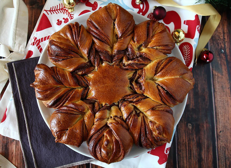 Brioche flocon à la pâte à tartiner