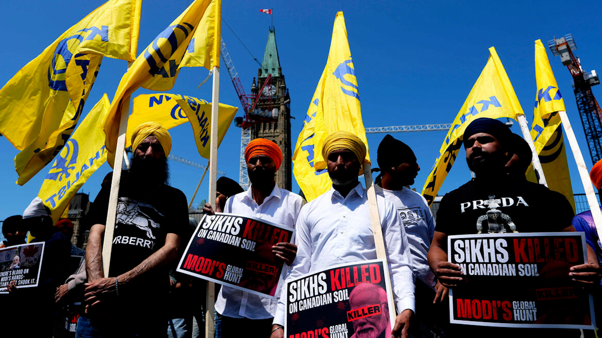 Sikhs protest as Indian prime minister arriving