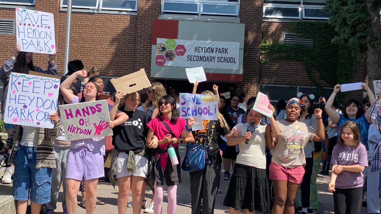 Students walk out after TDSB cancels enrolment at school for girls with ...
