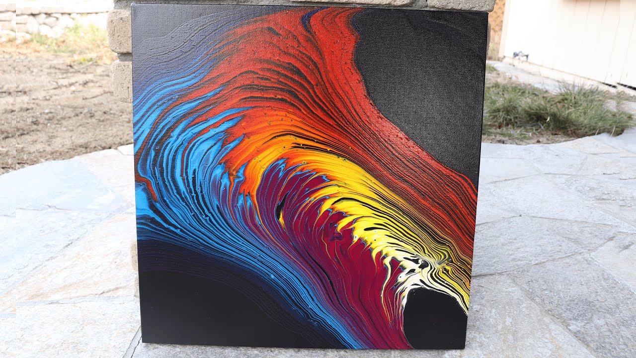 Stunning Split Color Acrylic Pour!