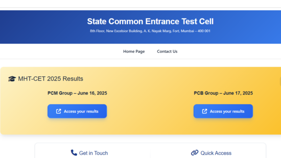 MHT CET Result 2025 OUT Live: PCB results announced, PCM toppers' list here