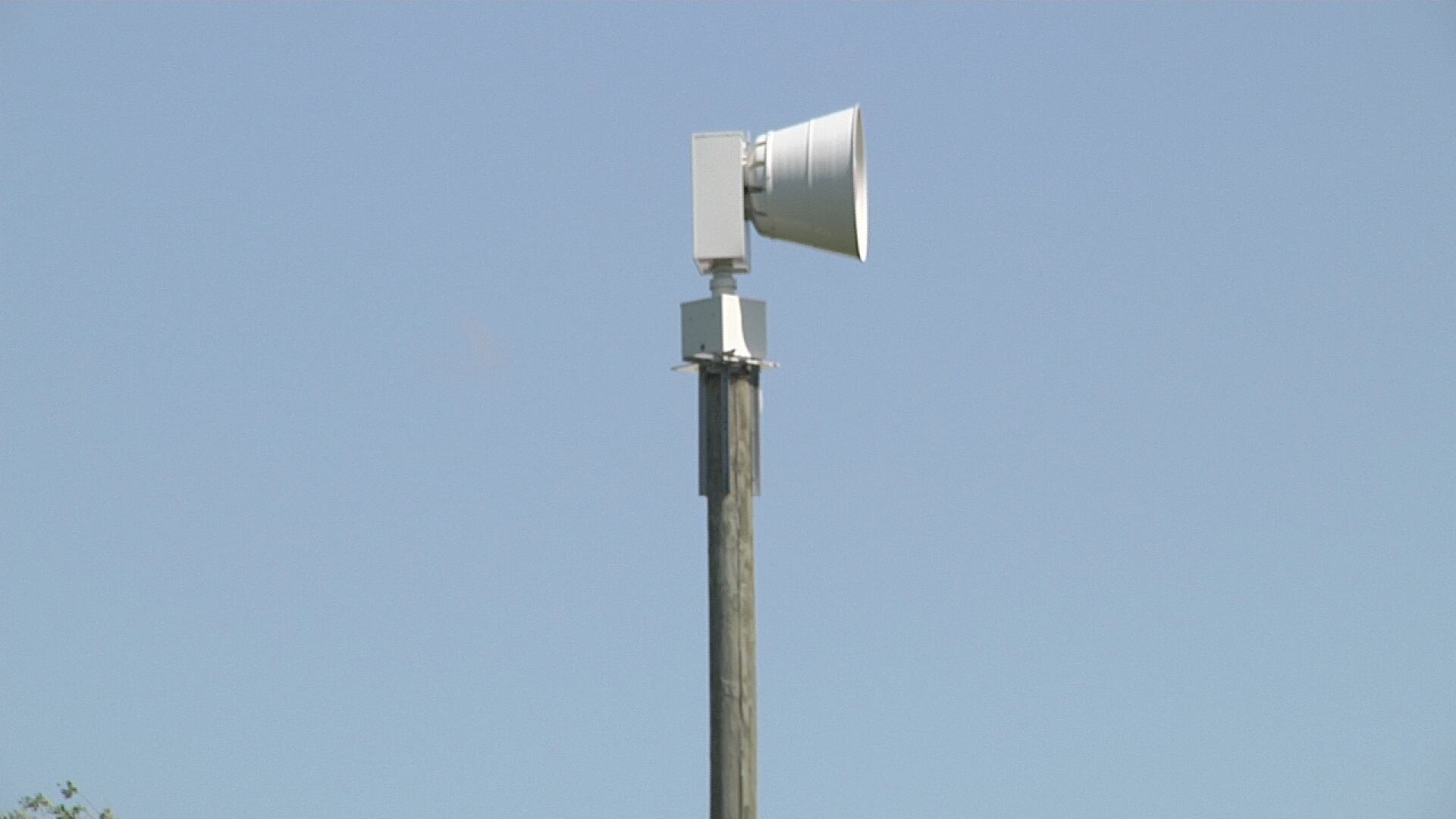 Outdoor weather siren test cancelled