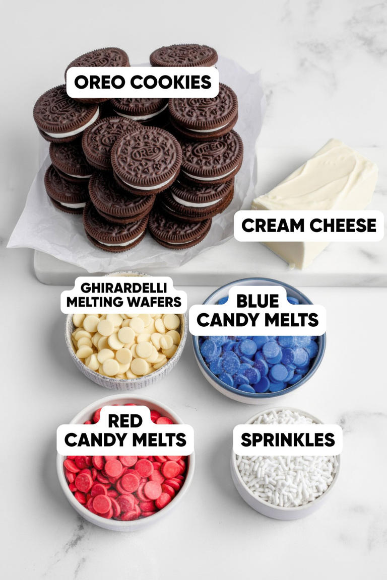 Red, White and Blue Oreo Balls