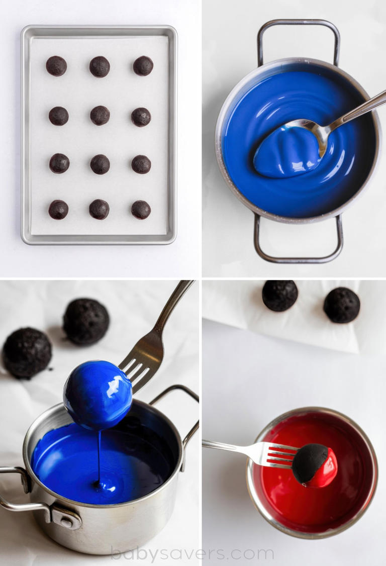 Red, White and Blue Oreo Balls