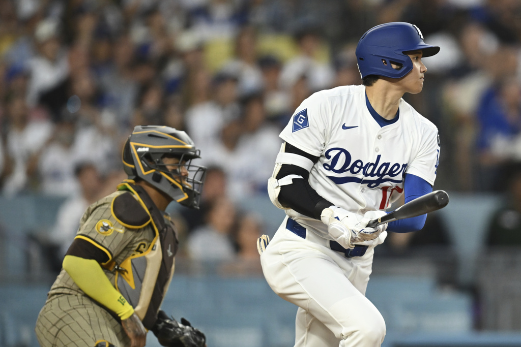 Ohtani gives up a run in pitching debut for Dodgers but shines at plate ...