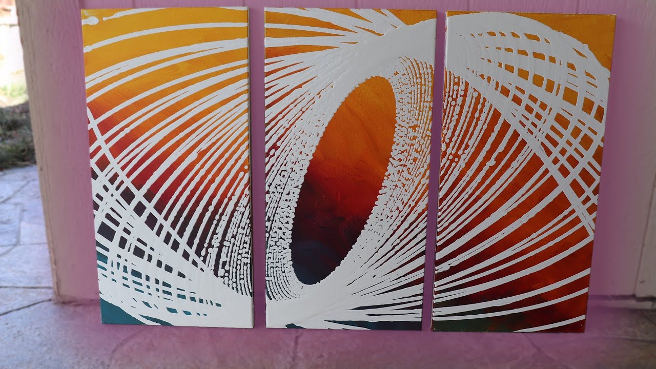 Pendulum Art Tutorial with Acrylic Colorful Background