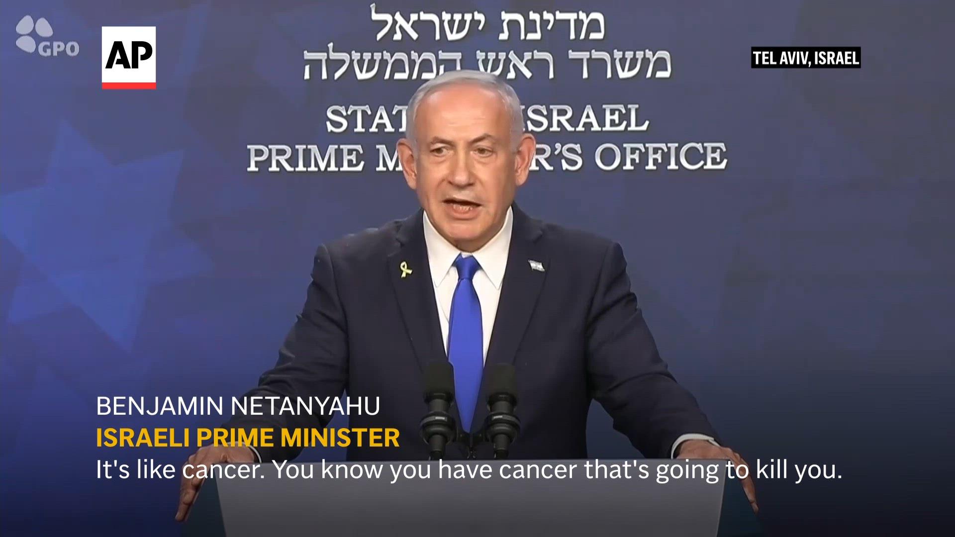 Netanyahu likens Iran operations to removing 'cancer', claims top ...
