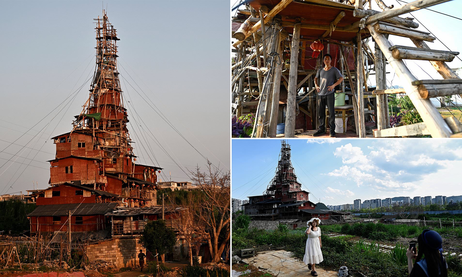Man refuses to leave home as developer demolishes neighbours' houses ...