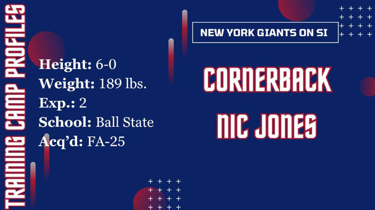Is There a Path to the NY Giants' 53-man Roster for DB Nic Jones?