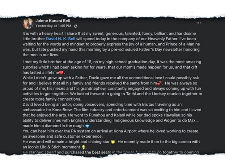 'Lilo & Stitch' Actor David Hekili Kenui Bell Death: No Foul Play Suspected