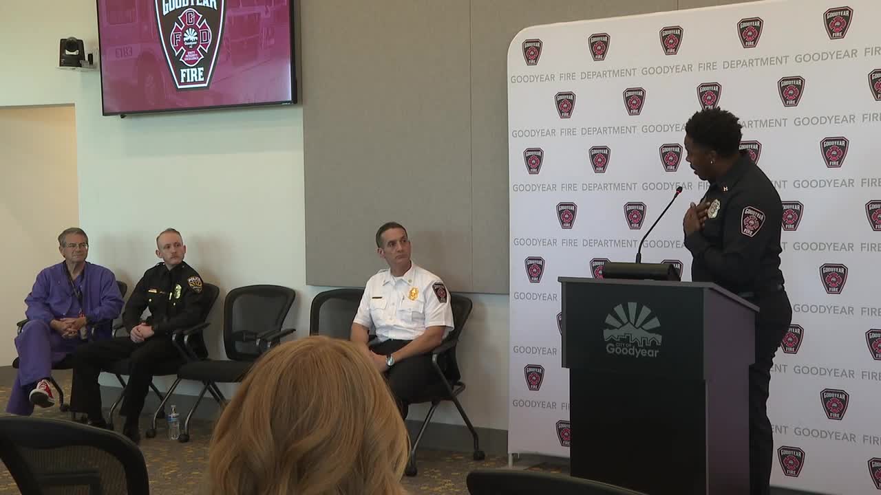 Goodyear Fire captain thanks police officer for saving daughter from ...