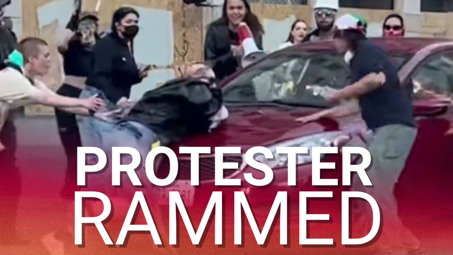 Protester run over by moving car as fed-up LA drivers have had enough ...