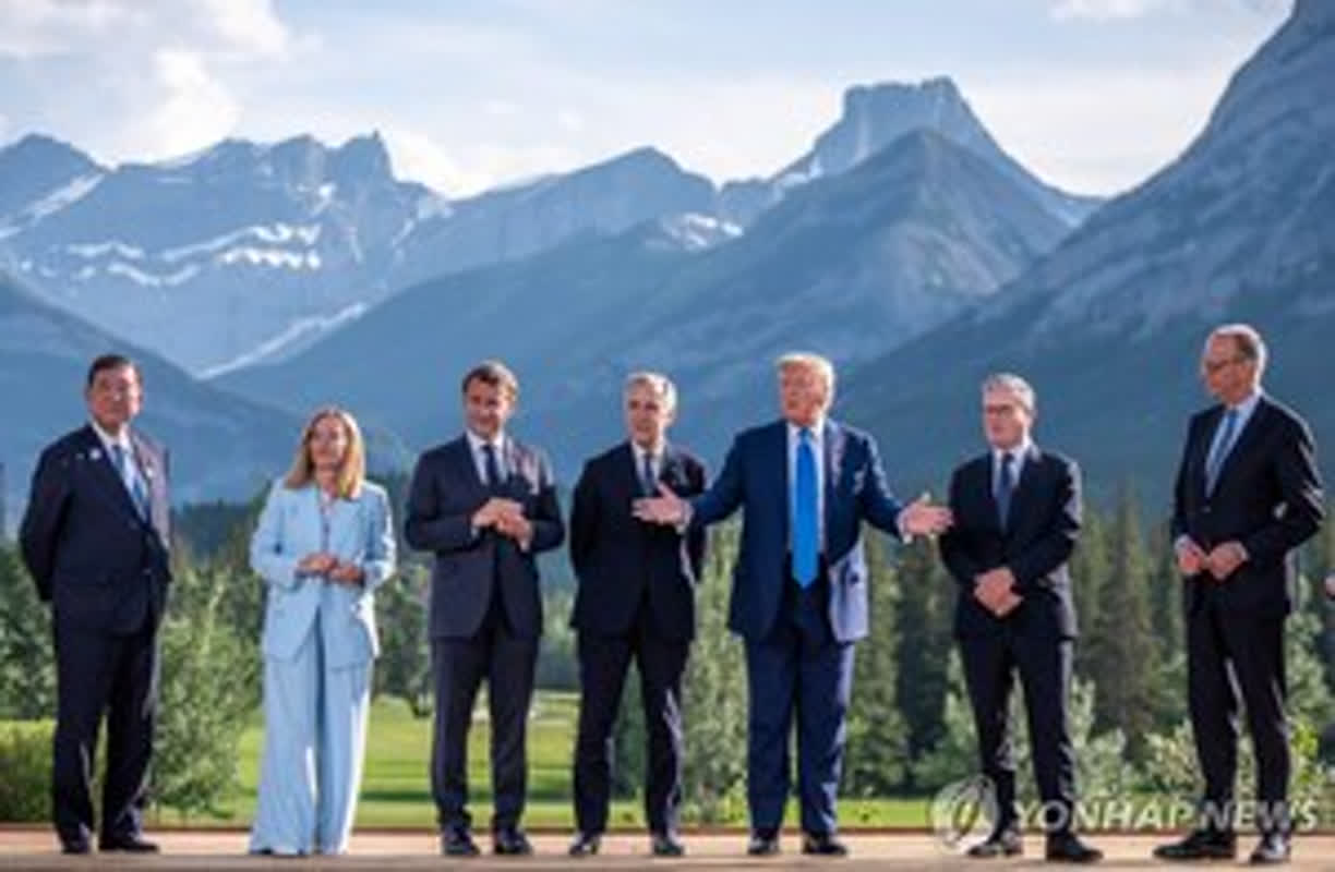 G7 정상들, 트럼프에 관세철회 촉구..."세계경제에 심각한 해"