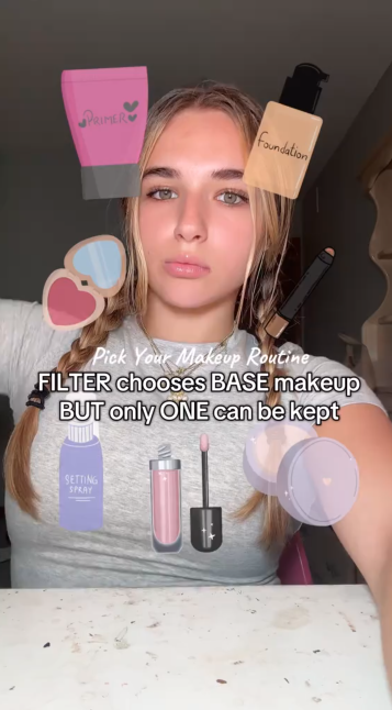 Filter Chooses Base Makeup but Only One Can Be Kept