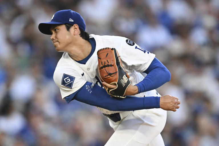 Ohtani gives up a run in pitching debut for Dodgers but shines at plate ...