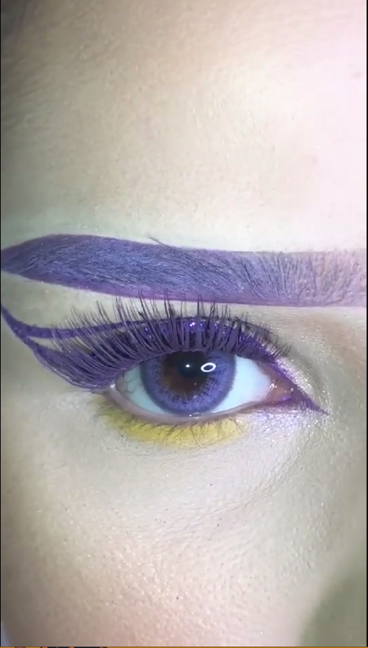 DIY Purple Color Lashes Tutorial