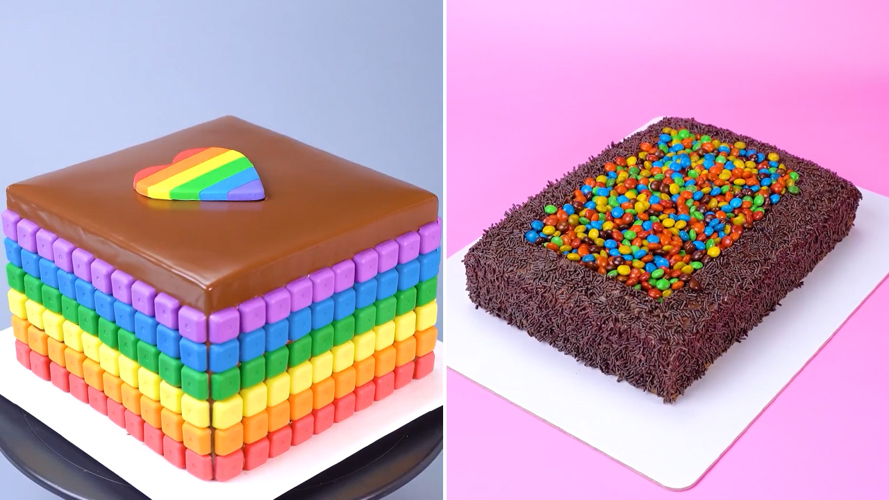 Rainbow Pixel Block Cake vs Candy Surprise Sprinkle Cake – Which One ...