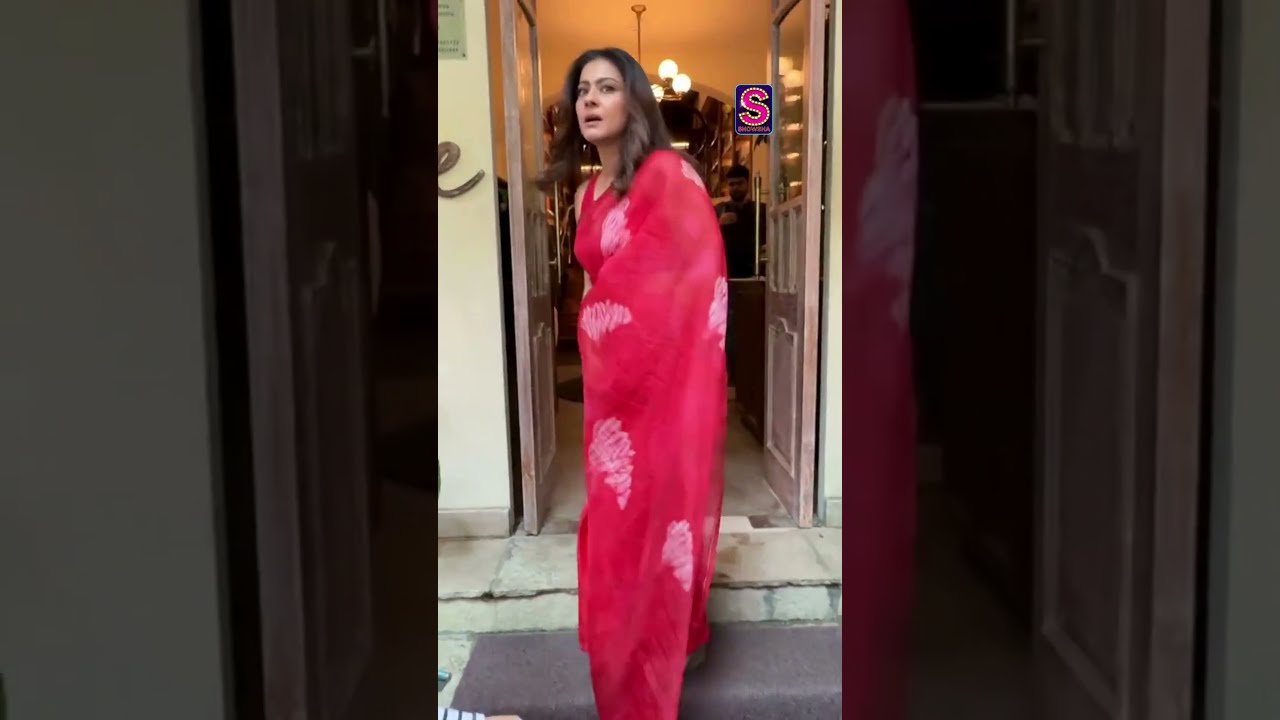 Bring back wearing red sarees for meeting days! Kajol melts hearts all ...