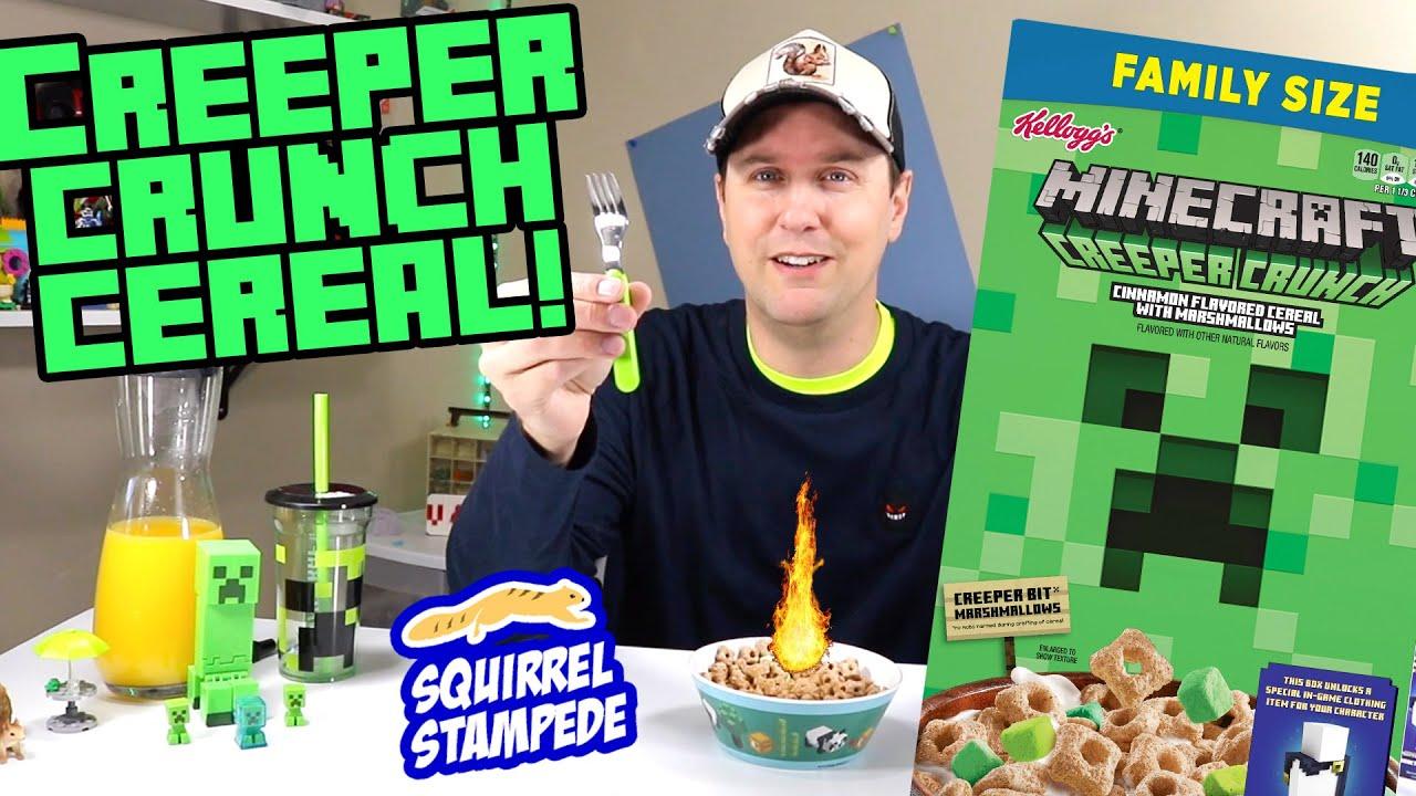 Kellogg's Minecraft Creeper Crunch Cereal Combinations Review