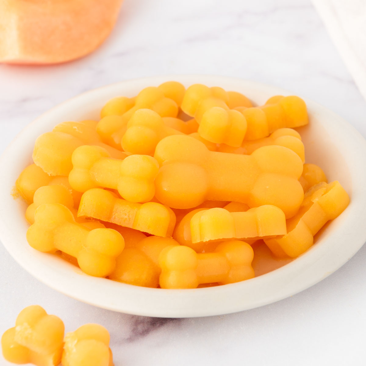 Frozen Cantaloupe Dog Treats