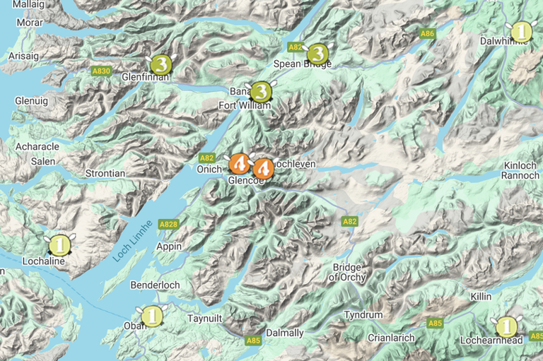 The Scottish 'midge map' that shows insect forecast across country this ...