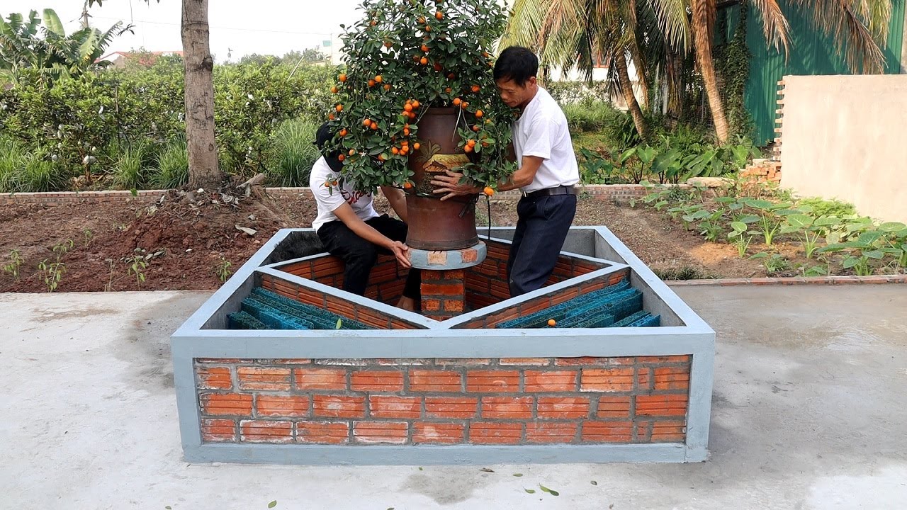 Make a Unique Fish Tank from brick and cement