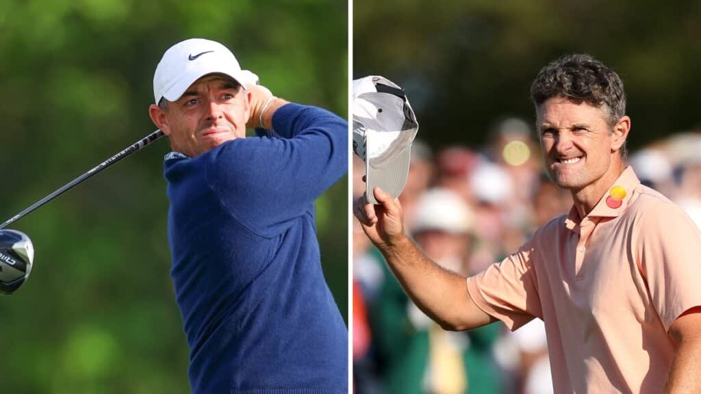Justin Rose and Luke Donald react as Rory McIlroy becomes first Ryder ...