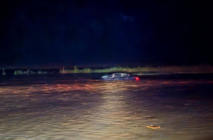 Resident rescued before car swept away in Franklin County