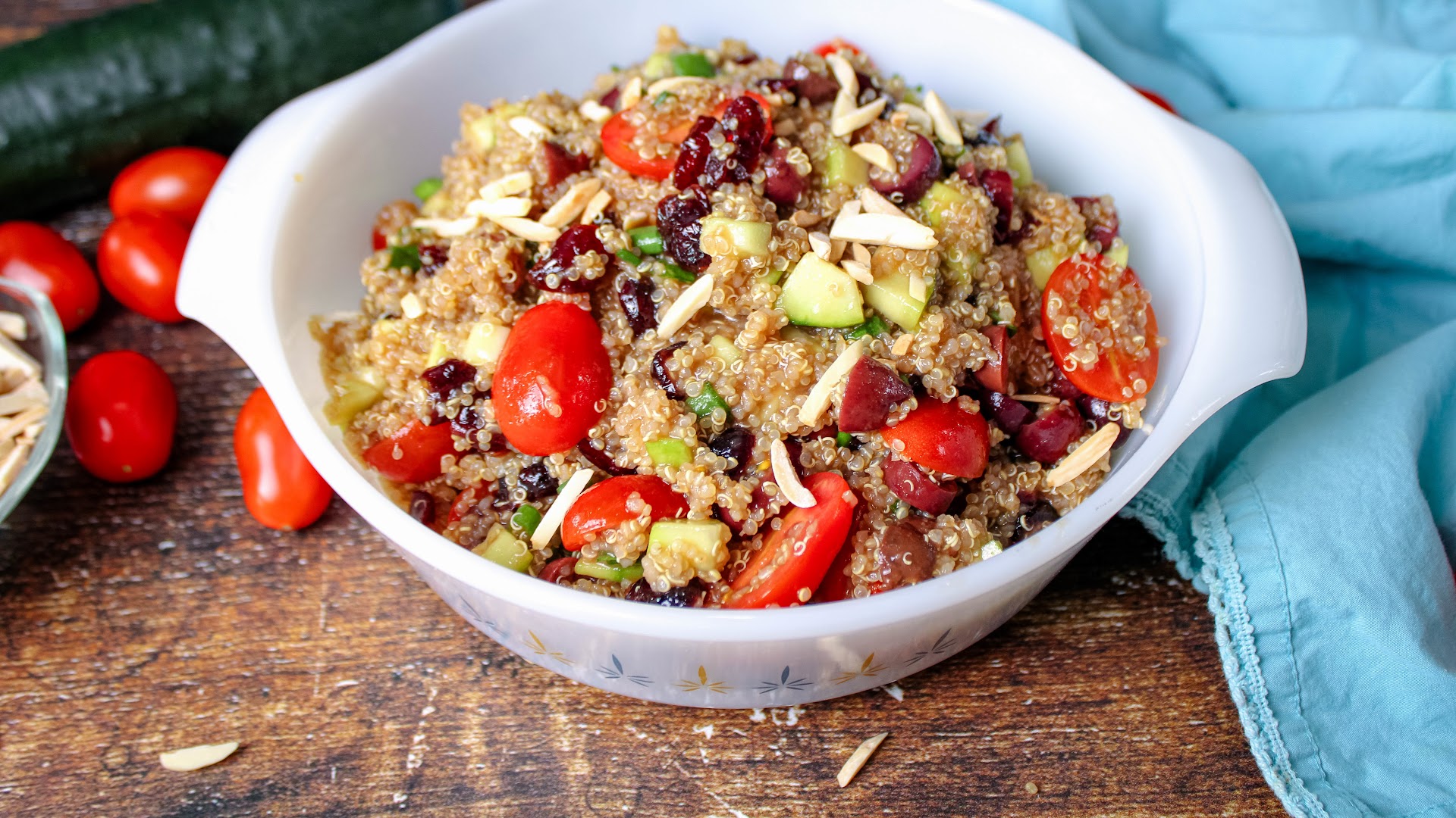 A wonderful balsamic quinoa salad that is light, fresh, and tastes of ...
