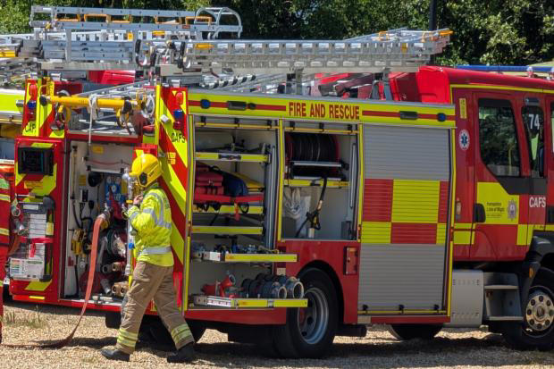 Isle of Wight Steam Railway track closed as firefighters tackle blaze